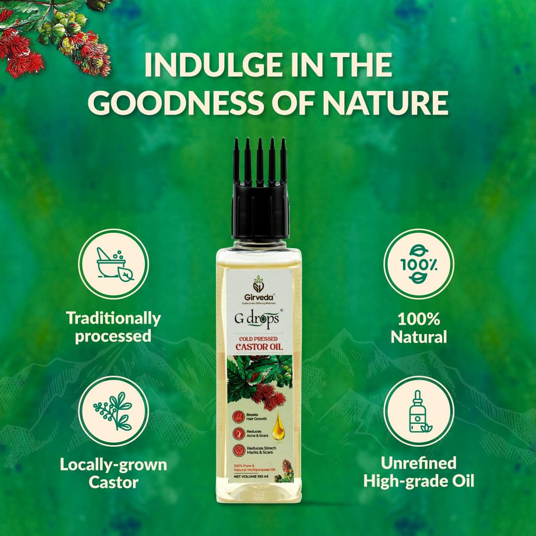 Shop Cold Pressed Castor Oil | G Drops X Girveda